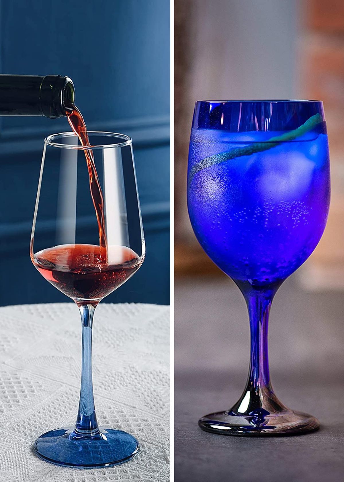 Elevate Your Tabletop With The Best Blue Wine Glasses!
