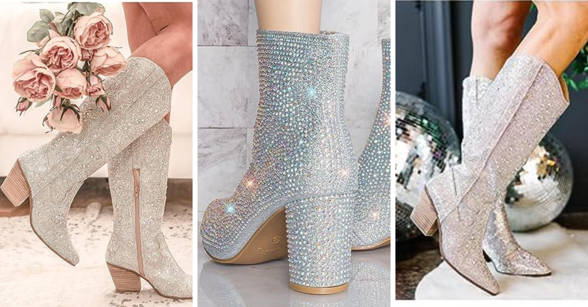 Walk In Style With The Sparkle Squad: Top Rhinestone Boots Revealed!