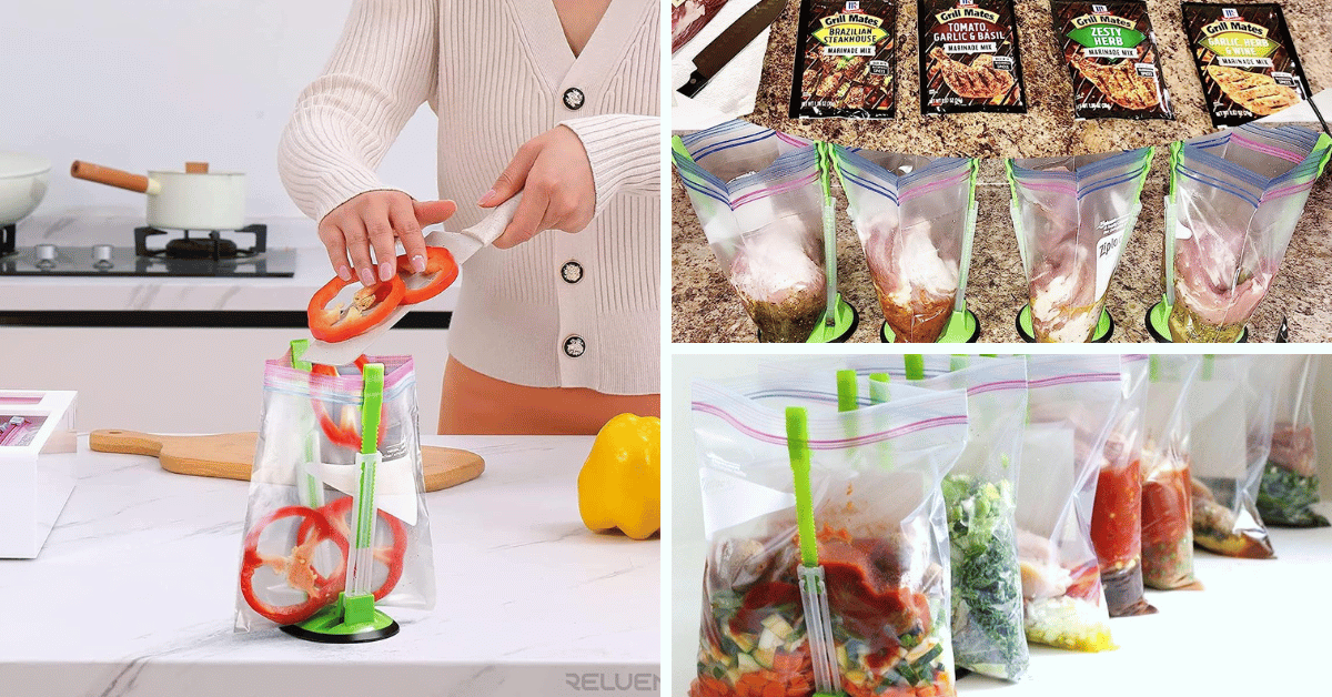 Transform Your Kitchen With These Ziplock Bag Holders!
