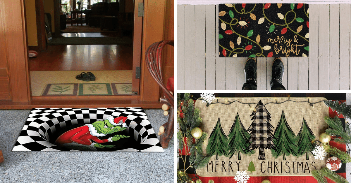 Spruce Up Your Entrance With These 5 Charming Christmas Doormats!