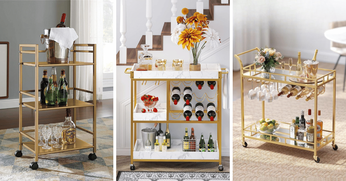 Shake Up Your Home Décor With These Top 5 Gold Bar Carts!